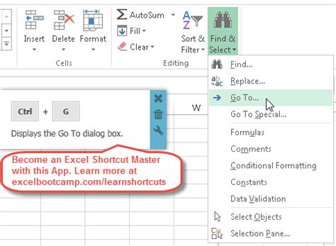 Excel Go To Shortcut Become A Shortcut Expert