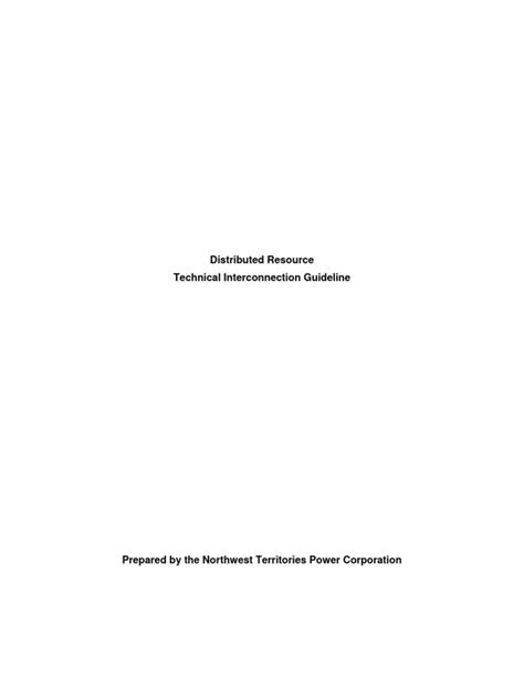 Final Interconnection Guidelines Pdf Electric Power Distribution Relay