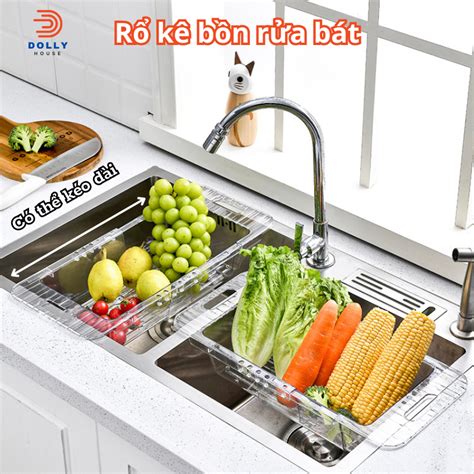 Kệ Giá Rổ Gác Bồn Rửa Chén Bát đĩa Trong Suốt Rổ Gác Bồn Rửa Chén đa