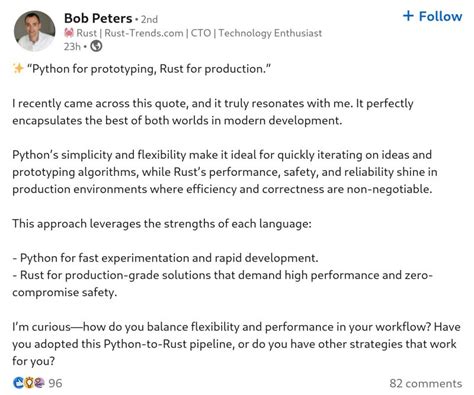 Why Would You Use Python For A Prototype Only To Rewrite The Whole