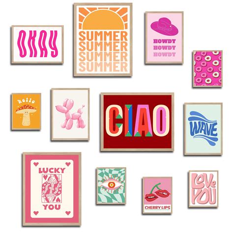 Printed 12 Pcs Preppy Aesthetic Wall Posters Preppy Aesthetic Posters