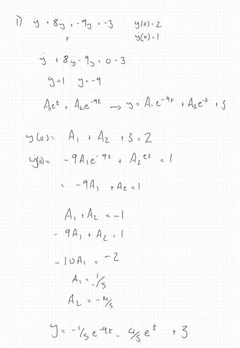 University Maths Maths Second Order Differentials Rhomeworkhelp