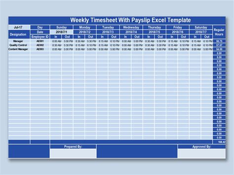 Timesheet Excel Template