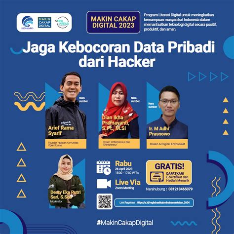 Webinar Kominfo Bagi Tips Jaga Keamanan Data Pribadi Dari Hacker Sulawesion