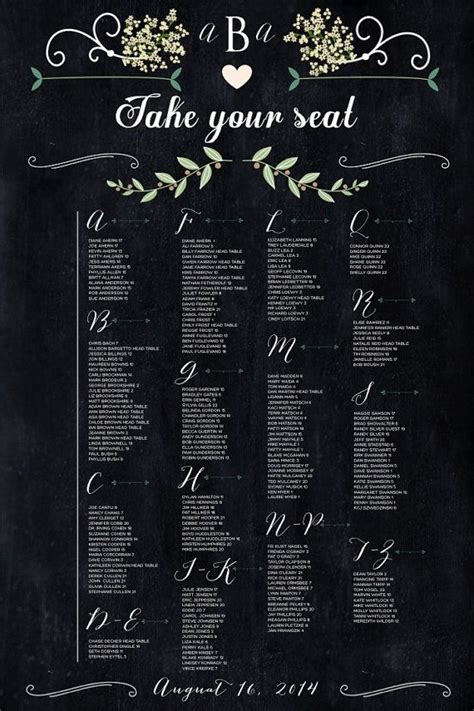 Chalkboard Wedding Table Assignments Board Table By Lcoonetsy Wedding Table Assignments Table