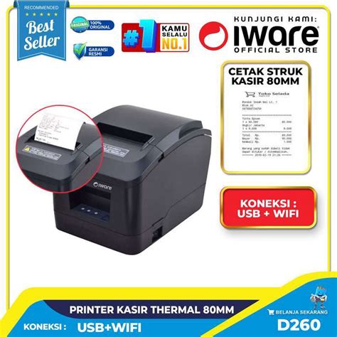 Promo Iware Printer Thermal 80mm Iware Ds260 Printer Reciept Pos Ppob Printer Kasir Usb Wifi