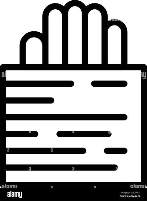 Verification Palm System Icon Outline Vector Biometric Recognition