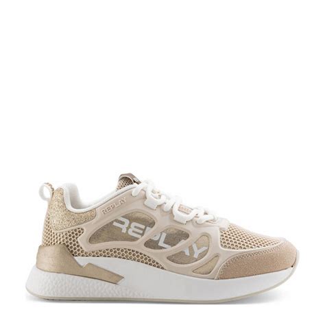 Replay Maze Jr 1 Sneakers Beigegoud
