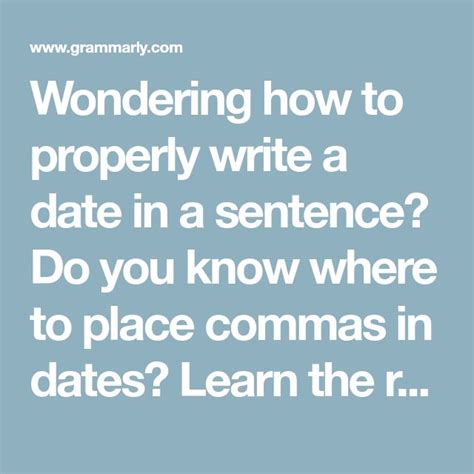 How To Write Dates Correctly In English Writing In Writing Sentences