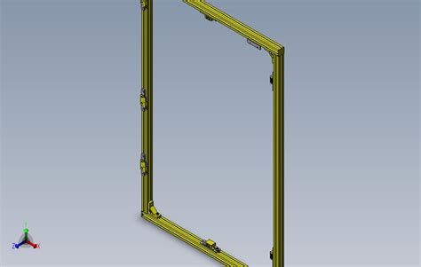 N12 带铝合金型材开闭开关的折叠门 Solidworks 2010 模型图纸免费下载 懒石网