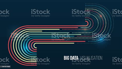 Sorting Data Vector Waves Technology Background Abstract Stream Information With Lines Array And