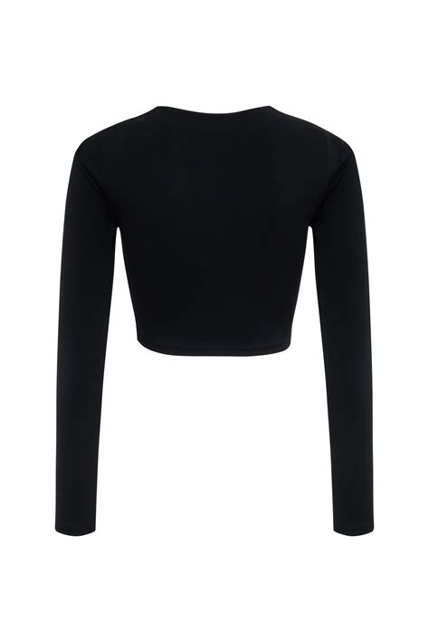 Long Sleeve Crop Top Black Long Sleeve Crop Top Black Long Sleeve Crop Top Black Crop Tops