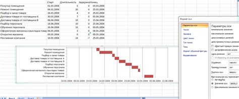 Как изменить даты в диаграмме ганта в Excel