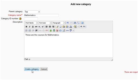 How To Create And Edit Categories In Moodle Inmotion Hosting
