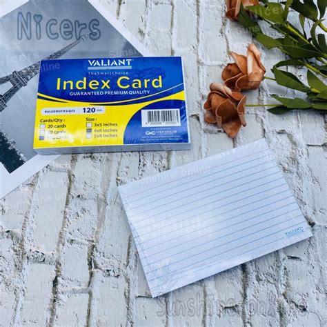 4x6 3x5 Size Index Card Ruled Both Sides 100pcs Per Pack Lazada Ph