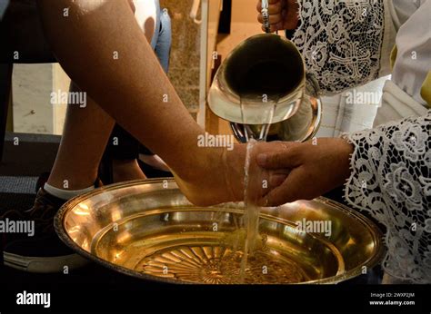 In The Foot Washing Ceremony During The Solemnities Of Holy Week The