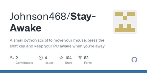 github johnson468 stay awake a small python script to move your