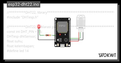 Espt Dht22 Suhu Wokwi Esp32 Stm32 Arduino Simulator