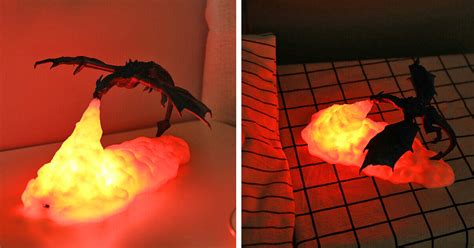 This Fire Breathing Dragon Night Light Belongs In Every Dragon Loving