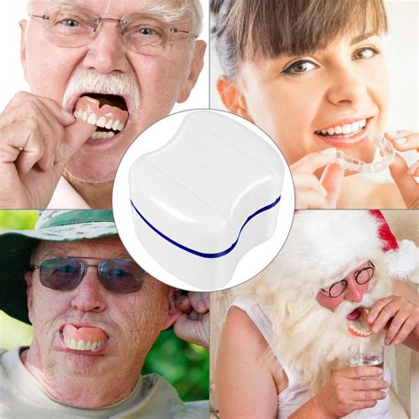Retainer Case With Strainer Basket Denture Storage Container Case Denture Cleaning Case For