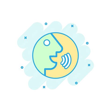 Premium Vector Voice Command With Sound Waves Icon In Comic Style Speak Control Vector Cartoon