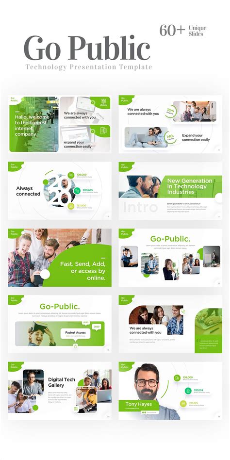 Go Public Technology Keynote Presentation Template Fully Animated