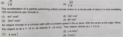 The Acceleration Of A Particle Performing Uniform Circular Motion On A Ci