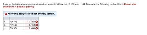 Solved Assume That X Is A Hypergeometric Random Variable