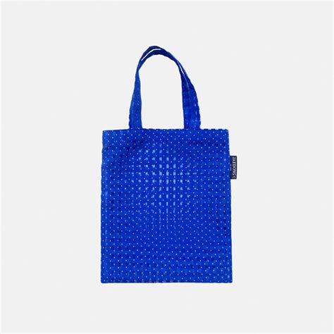 체크 메쉬 시스루 토트 손가방 미니 에코백 블루 감도 깊은 취향 셀렉트샵 29cm