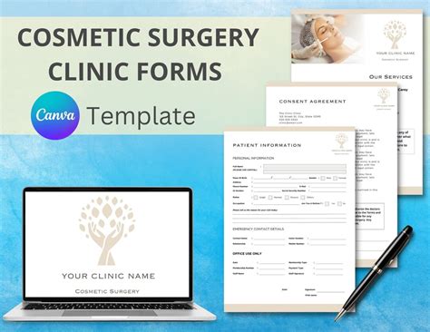 Cosmetic Surgery Clinic Forms Template New Patient Intake Injection Information Medical