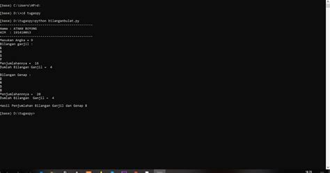 Melakukan Pengulangan Pada Bilangan Bulat Dan Menentukan Ganjil Dan Genap Pada Python