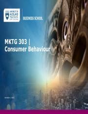 MKTG303 Week 7 Lecture Slides Babes Pdf MKTG 303 Consumer Behaviour Semester 2 2023