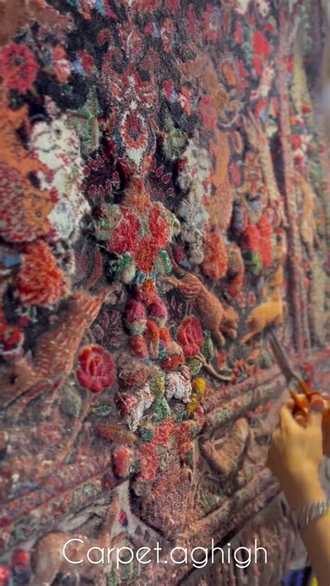 کلیپ زیبای برجسته کاری حجمی فرش بیجار