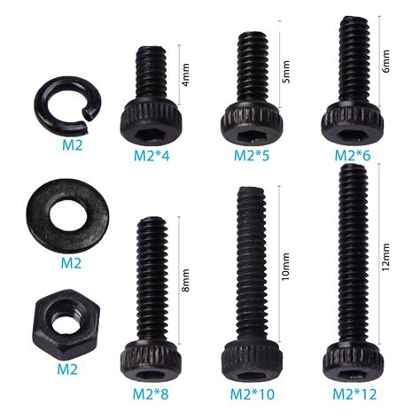 600pcs Alloy Steel Screws Assortment Kit M2 Hex Socket
