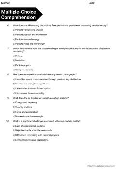 Wave Particle Duality Quantum Mechanics And Atomic Structure TPT