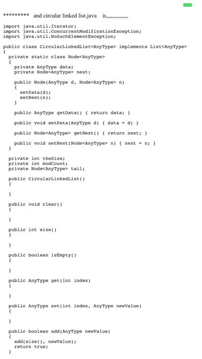 Solved Page 1 Of 6 Circular Linked List Assignment Overview