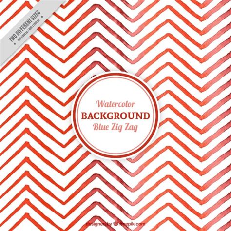 Free Vector Red Zig Zag Watercolor Background