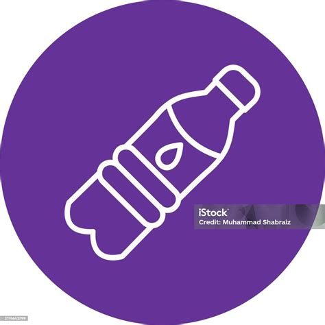 Watter Bottle Line Circle Icon Stock Illustration Download Image Now Bottle Design Drink