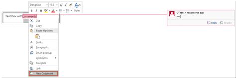 How To Add Comment To Text Within A Text Box In Word Document