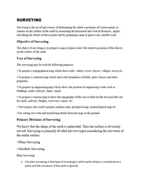Surveying Pdf Surveying Map
