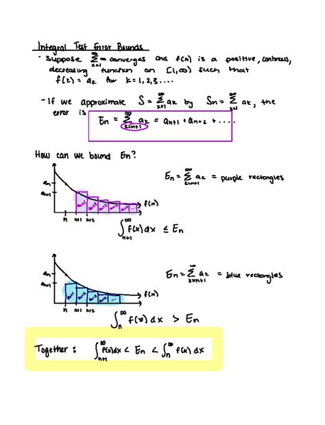Integral Test Error Bounds Integral Test Error Bounds Suppose É Ak Converges And F X Is A