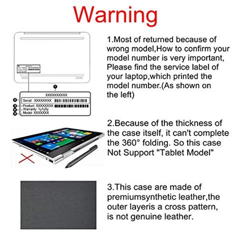 Heycase Compatible With Hp Spectre X Inch Pu Leather Folio Stand Hard Shell Compatible