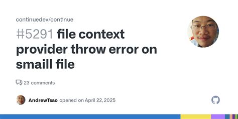 File Context Provider Throw Error On Smaill File · Issue 5291