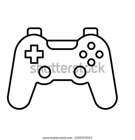 Game Controller Outline Vector Icon Which Stock Vector Royalty Free 2205472921 Shutterstock