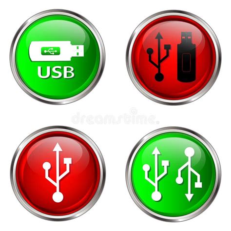 Usb Buttons Stock Vector Illustration Of Socket Standard 31152919