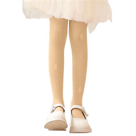 Tween Girls Bunny Printed Tights Summer Soft Breathable Dance Stockings