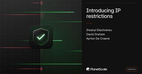 Introducing Ip Restrictions — Planetscale