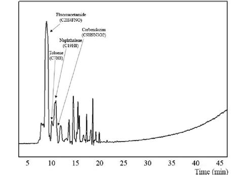 Chromatographic Profile Of The Sample From The Municipality Of Piranhas Download Scientific