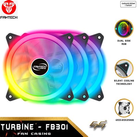 Jual Fan Casing Rgb 12cm Dengan Remote Control Fantech Turbine Fb301 Rgb Pc Fan Casing With
