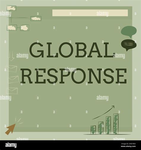 Conceptual Display Global Response Business Concept Indicates The Behaviour Of Material Away